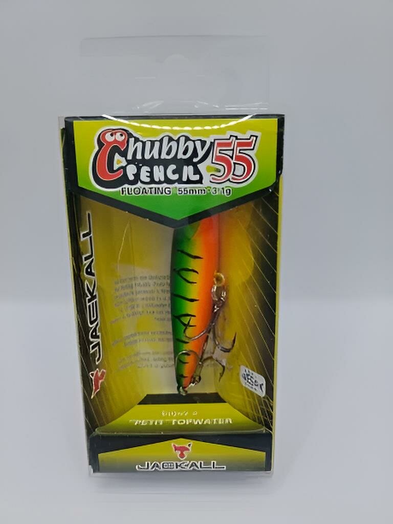 Воблер волкер Jackall Chubby Pencil 55F: 55мм, 3.1г, уловистая плавающая приманка на окуня, язя и другого хищника