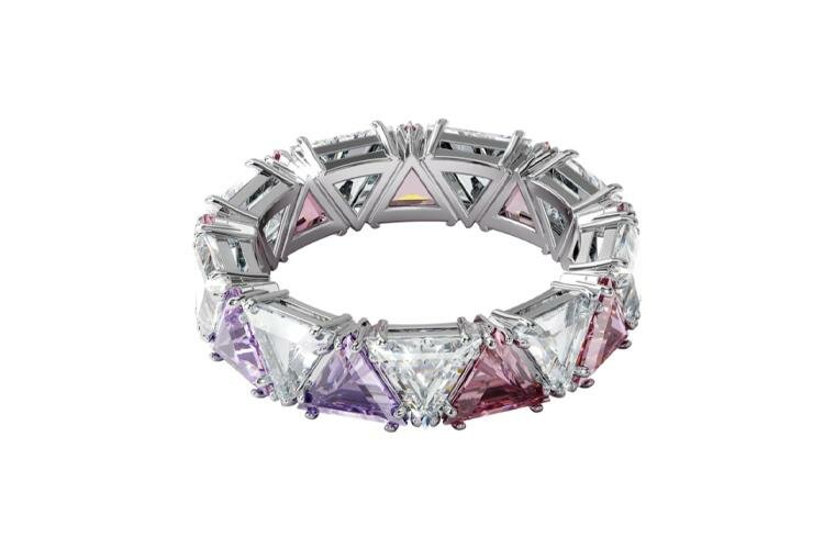 Кольцо обручальное, кристаллы Swarovski