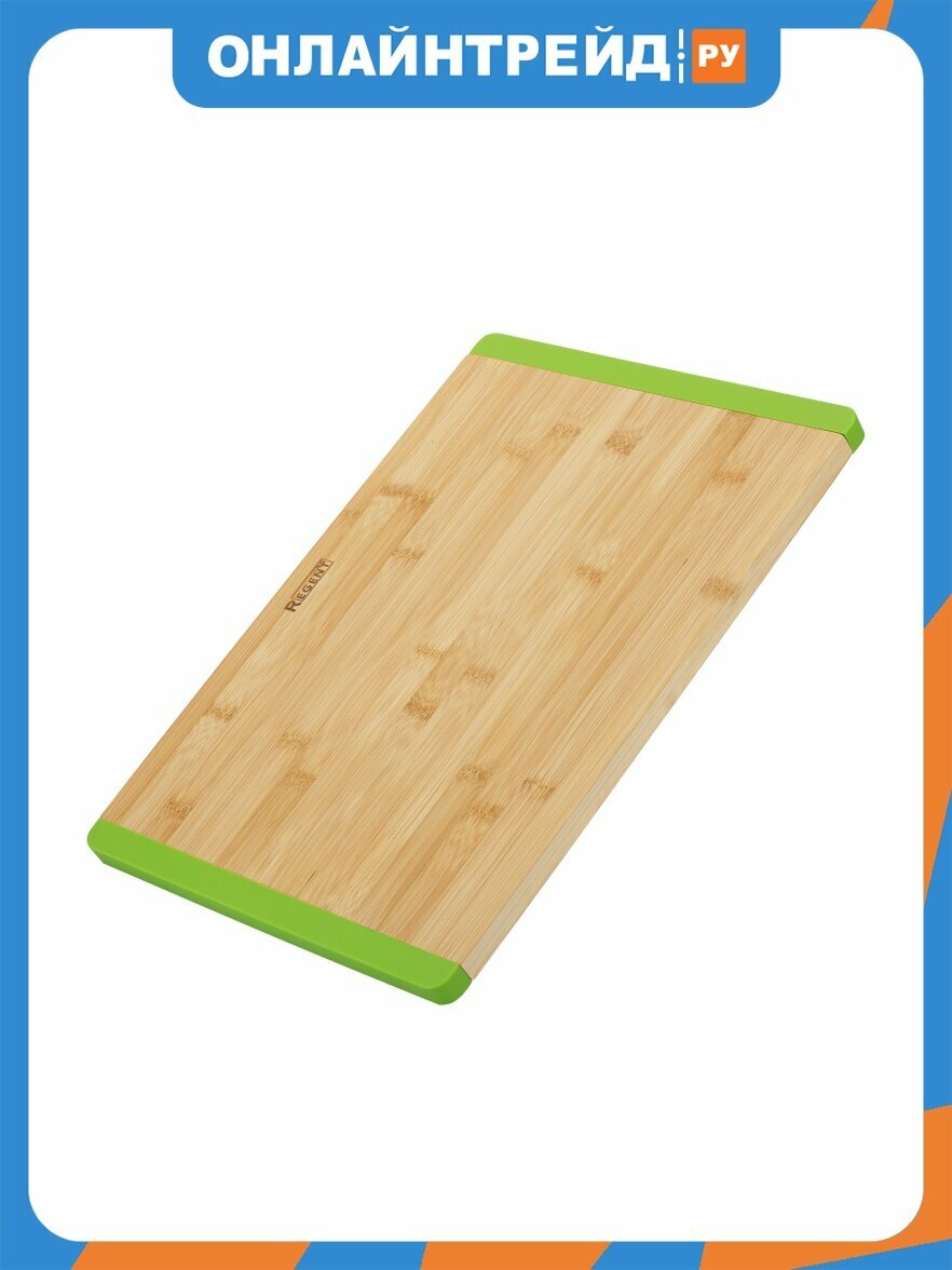 Доска Regent Inox Linea Bamboo разделочная с силиконовыми вставками, 39х28х1,5 см (93-BM-4-01.3)