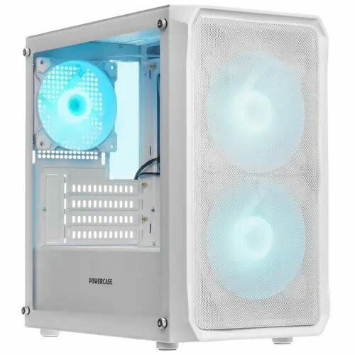 Компьютерный корпус PowerCase Mistral Micro A3W ARGB V2 (CMMAW-A3-V2) белый - Mini Tower, Micro-ATX, USB 2.0 Type-A, USB 3.2 Gen 1 Type-A