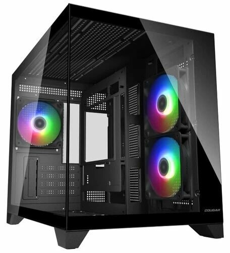 Компьютерный корпус Cougar FV150 Mini RGB (382QA60.0001) черный - Mini Tower, Micro-ATX, USB 2.0 Type-A, USB 3.2 Gen 1 Type-A