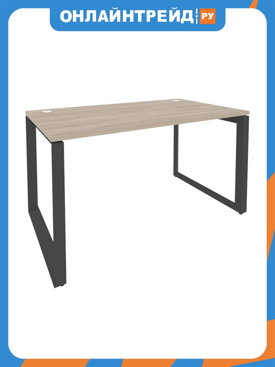 Стол рабочий Riva CHAIR на О-образном м/к O. MO-SP-3.8 Дуб аттик/Антрацит металл 1380*800*750 Onix