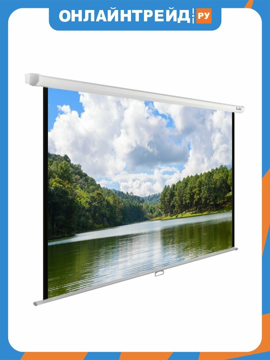 Экран Cactus 150x240см WallExpert CS-PSWE-240x150-WT 16:10 настенно-потолочный рулонный белый