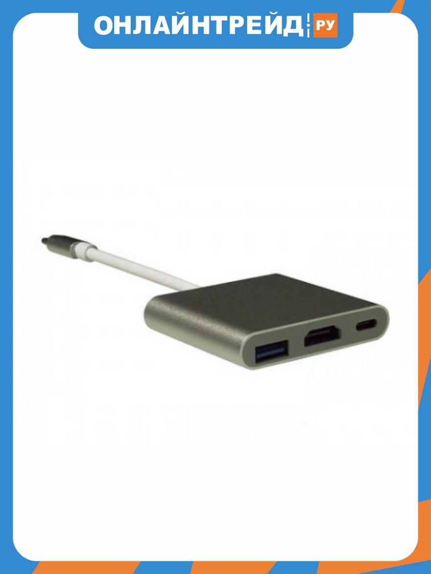 Адаптер Ks-is USB Type C (M) - USB/HDMI/USB Type C (F) (KS-342)