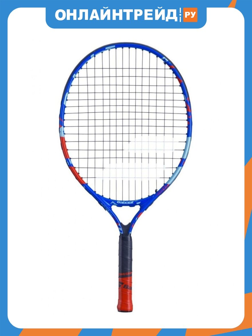 Ракетка для большого тенниса детская Babolat Ballfighter 21 Gr000, 140480, для 5-7 лет, сине-красный, со струнами