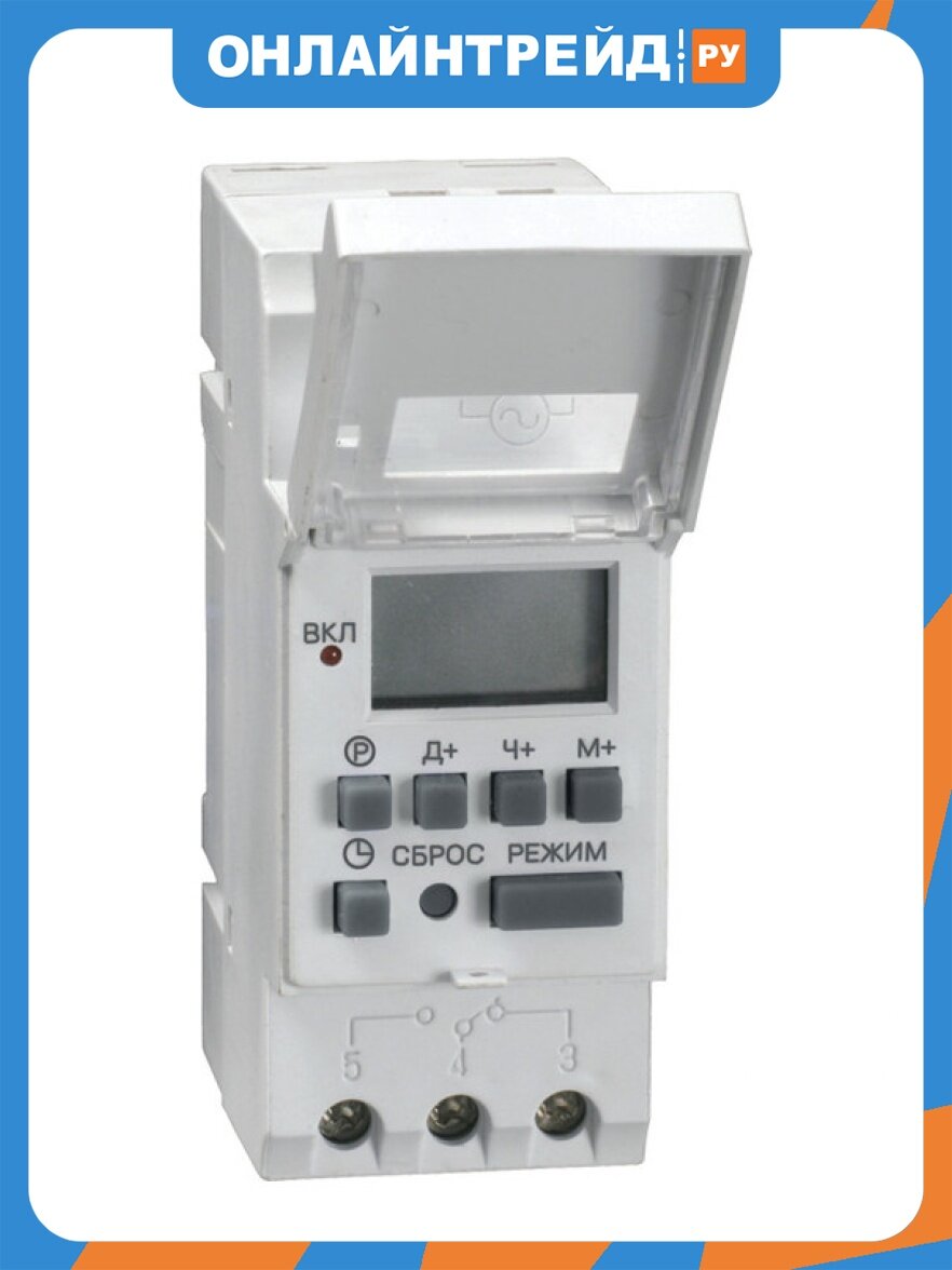 Таймер цифровой Iek ТЭ15 16А 230В на DIN-рейку, MTA10-16
