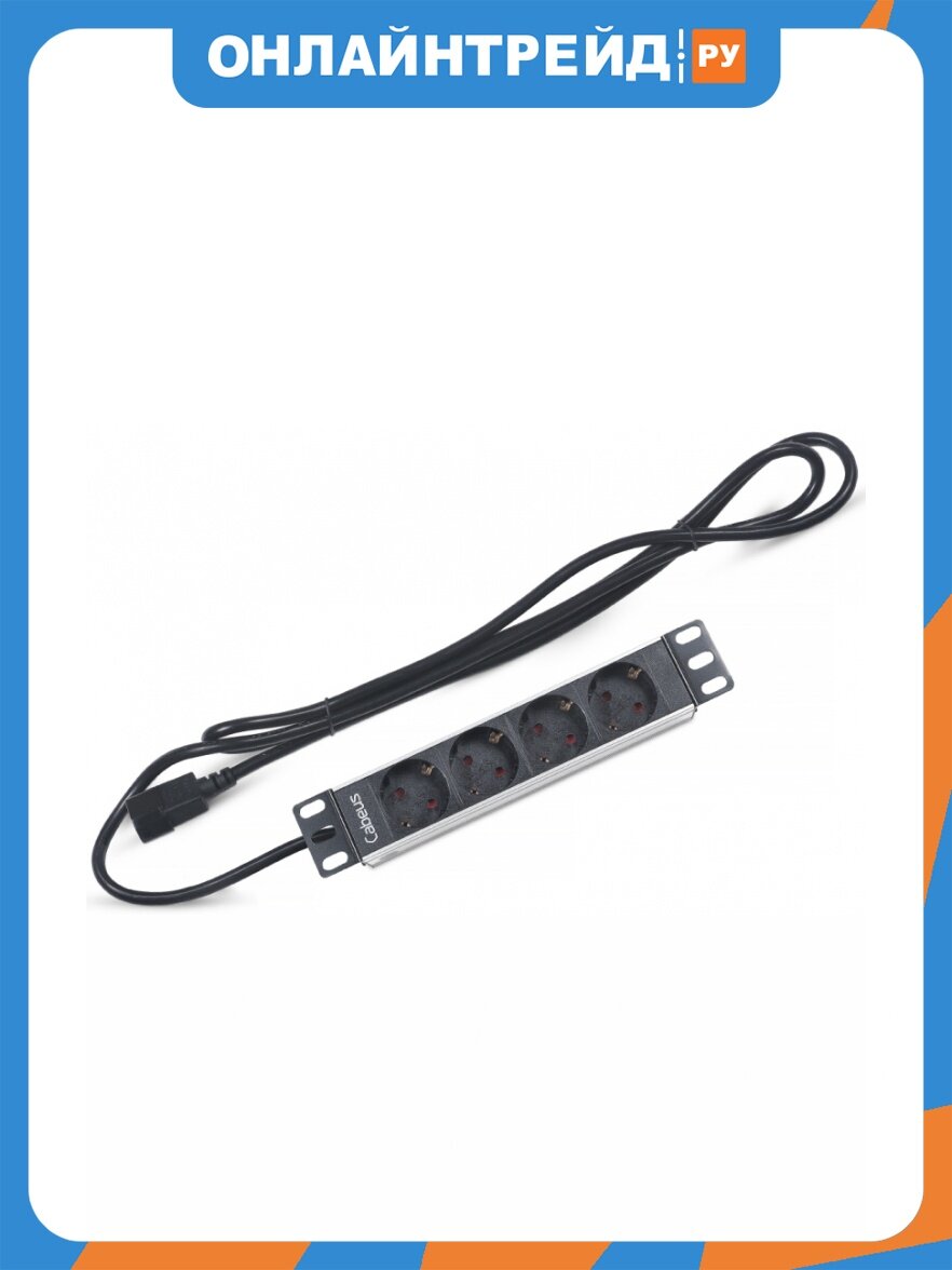 Блок розеток Cabeus PDU-4P-2IEC 4шт, 1U, 10", 2м