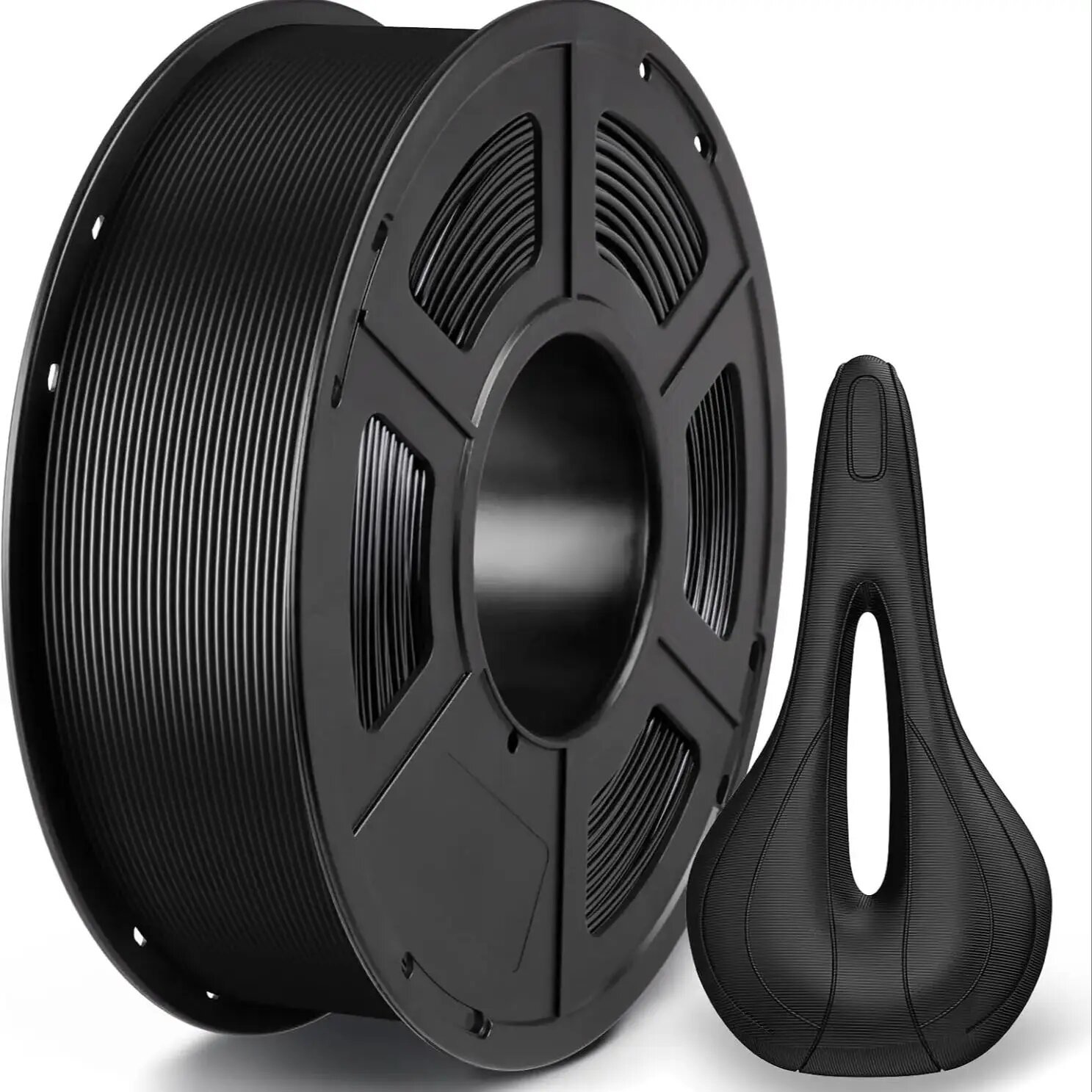 MANLANG TPU 95A Filament 1.75 мм черный для 3D-печати 250г Черный, tpu black 250g