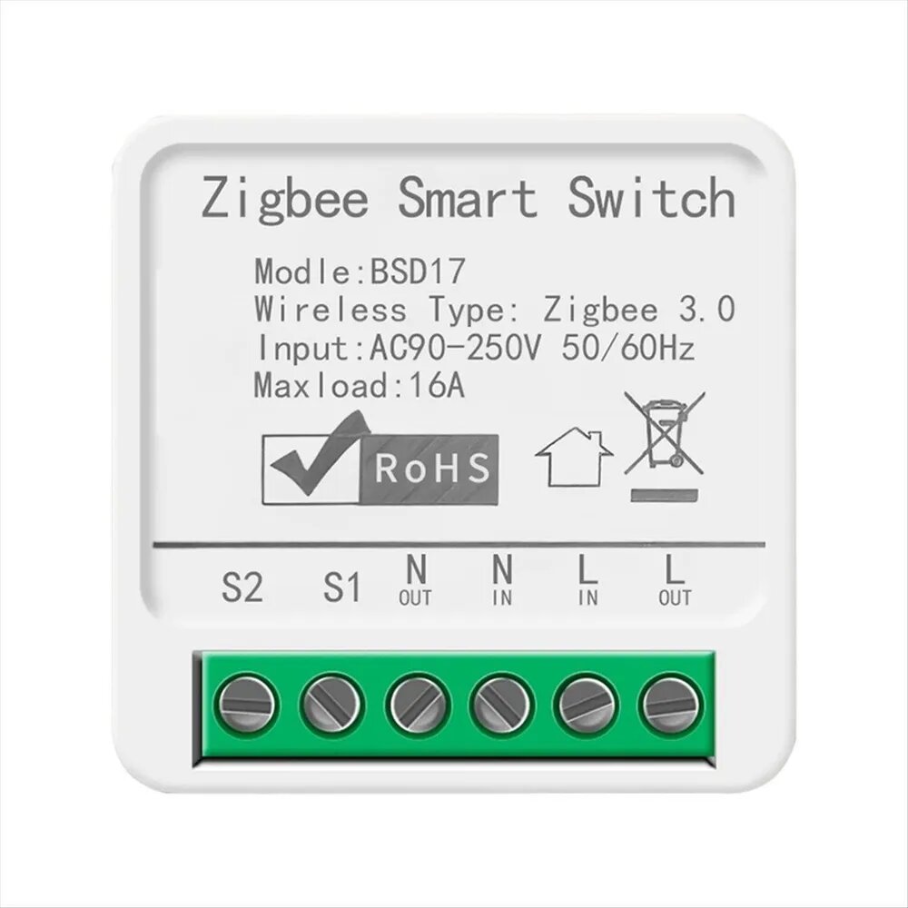 Умный коммутатор Tuya 16A ZigBee Cassette