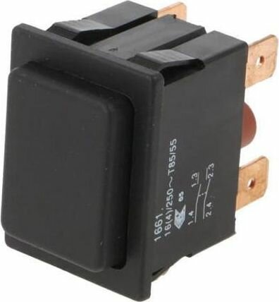 Переключатель Marquardt 01661.0201-00 кнопочный 2 положения DPST-NO 16 A 250 В AC OFF-ON IP40 1 шт