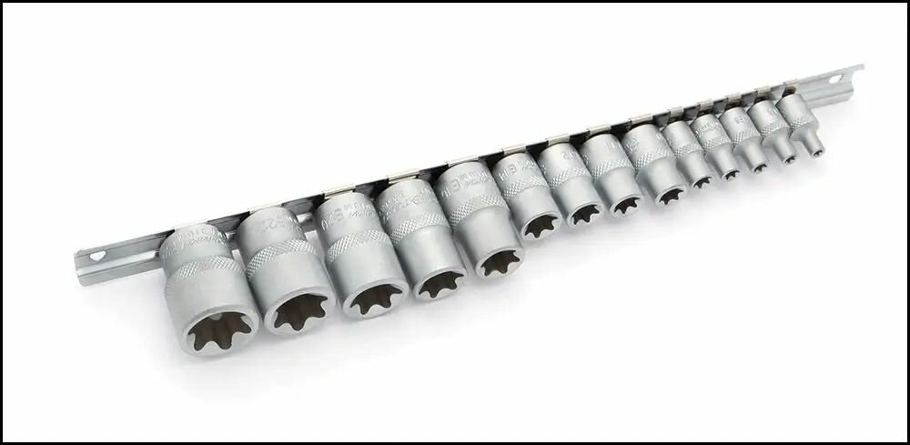 Набор головок Дело техники Torx 1/4", 3/8", 1/2", 14 шт, 623714
