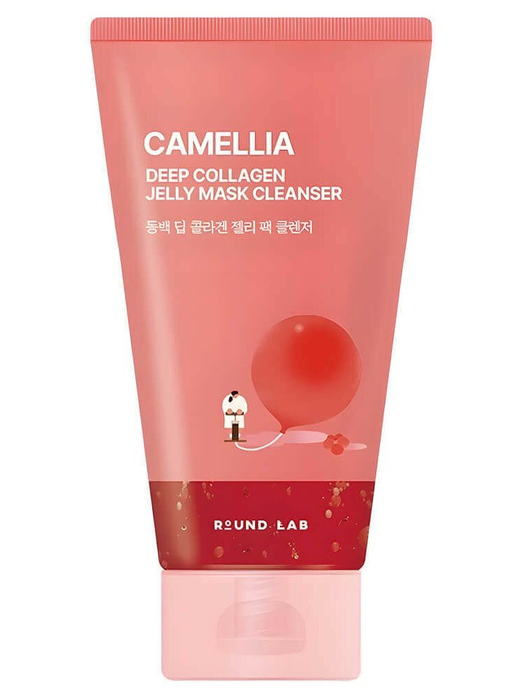 Гелевая маска для очищения кожи c камелией Round Lab Camellia Deep Collagen Jelly Mask Cleanser, 150 мл