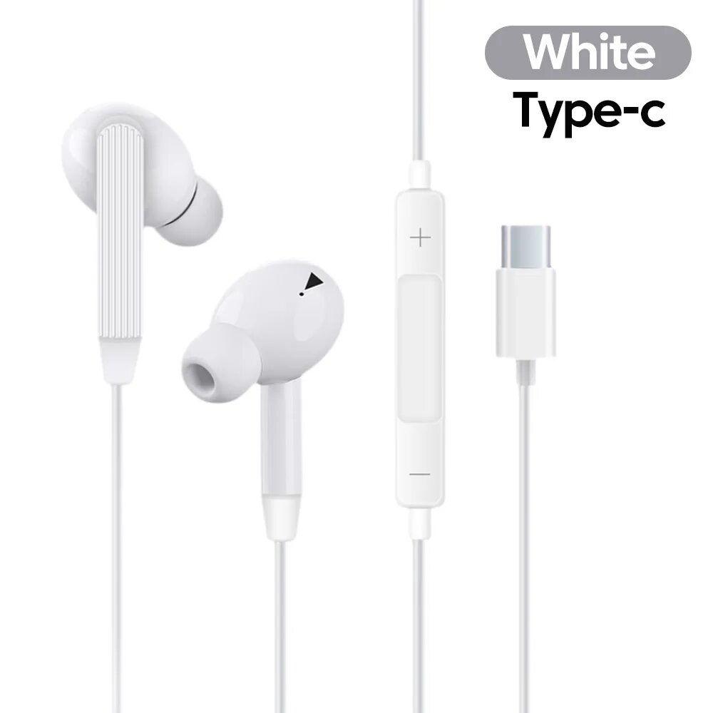 Elough проводные наушники-вкладыши HiFi Белый, type c white