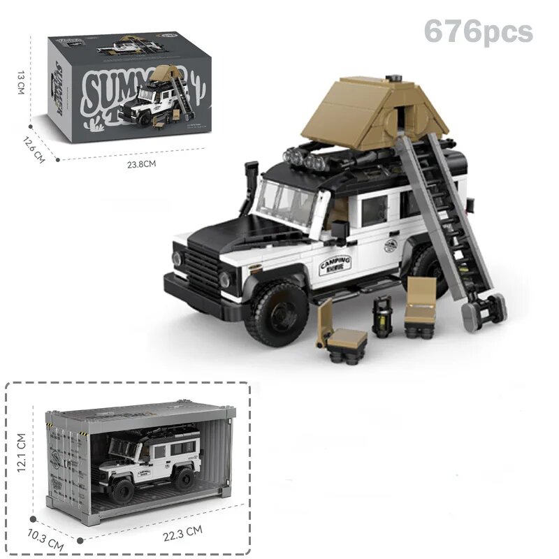 Конструктор Wishiot MOC 676 деталей внедорожник с подставкой