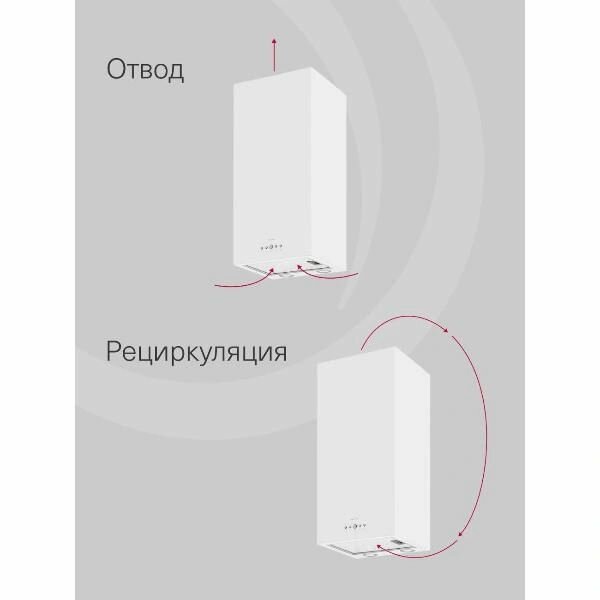 Островная вытяжка Krona DITA R 400 WHITE PB