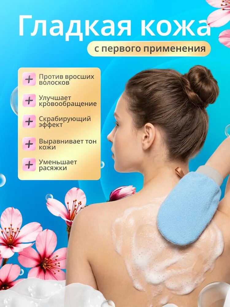 Варежка кесе для пилинга / мочалка кесе — фото 1