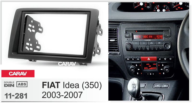 Переходная рамка 2-DIN для FIAT Idea 350 2003-2007 CARAV 11-281