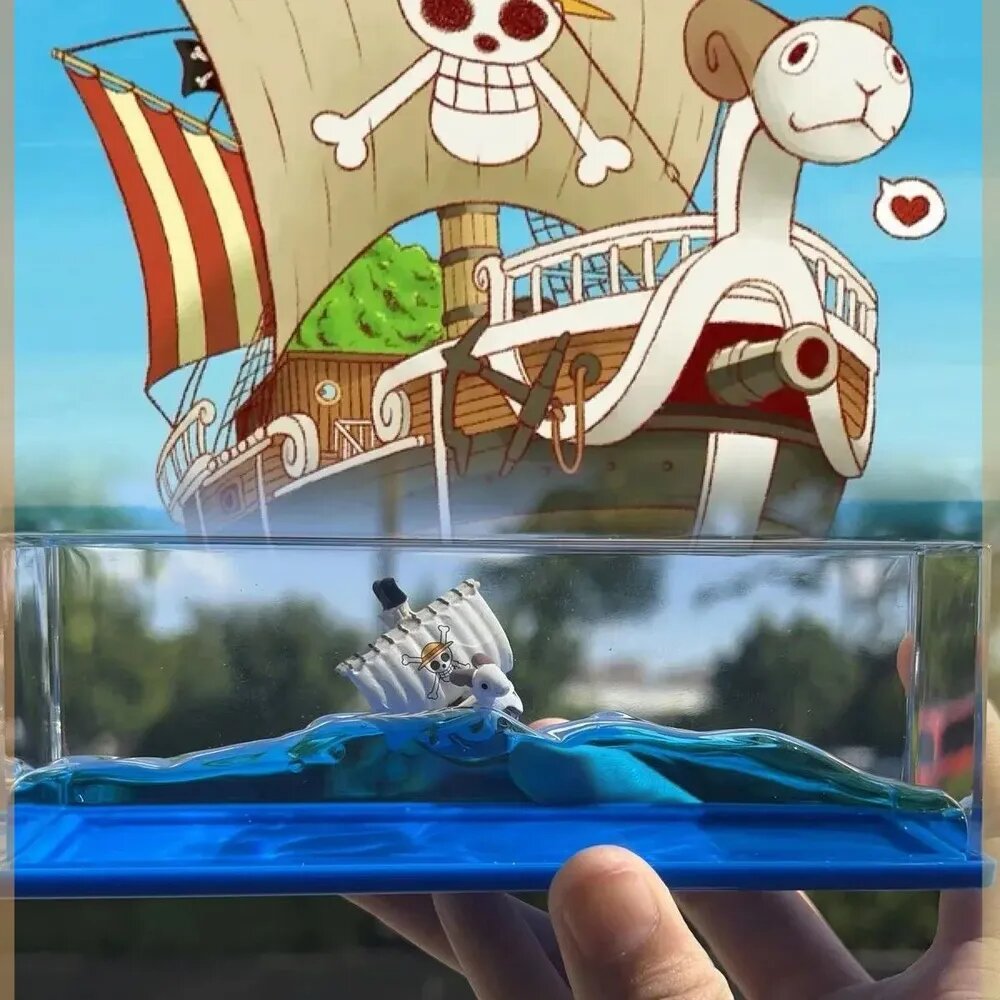Ван-Пис Декомпрессионная игрушка Коллекционная модель корабля One Piece Drift Bottle украшение рабочего стола