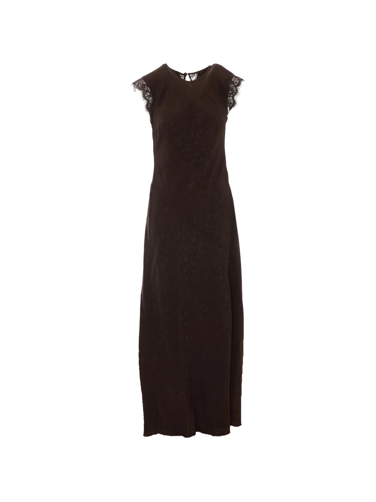 Платье Lace-trim floral-jacquard maxi dress