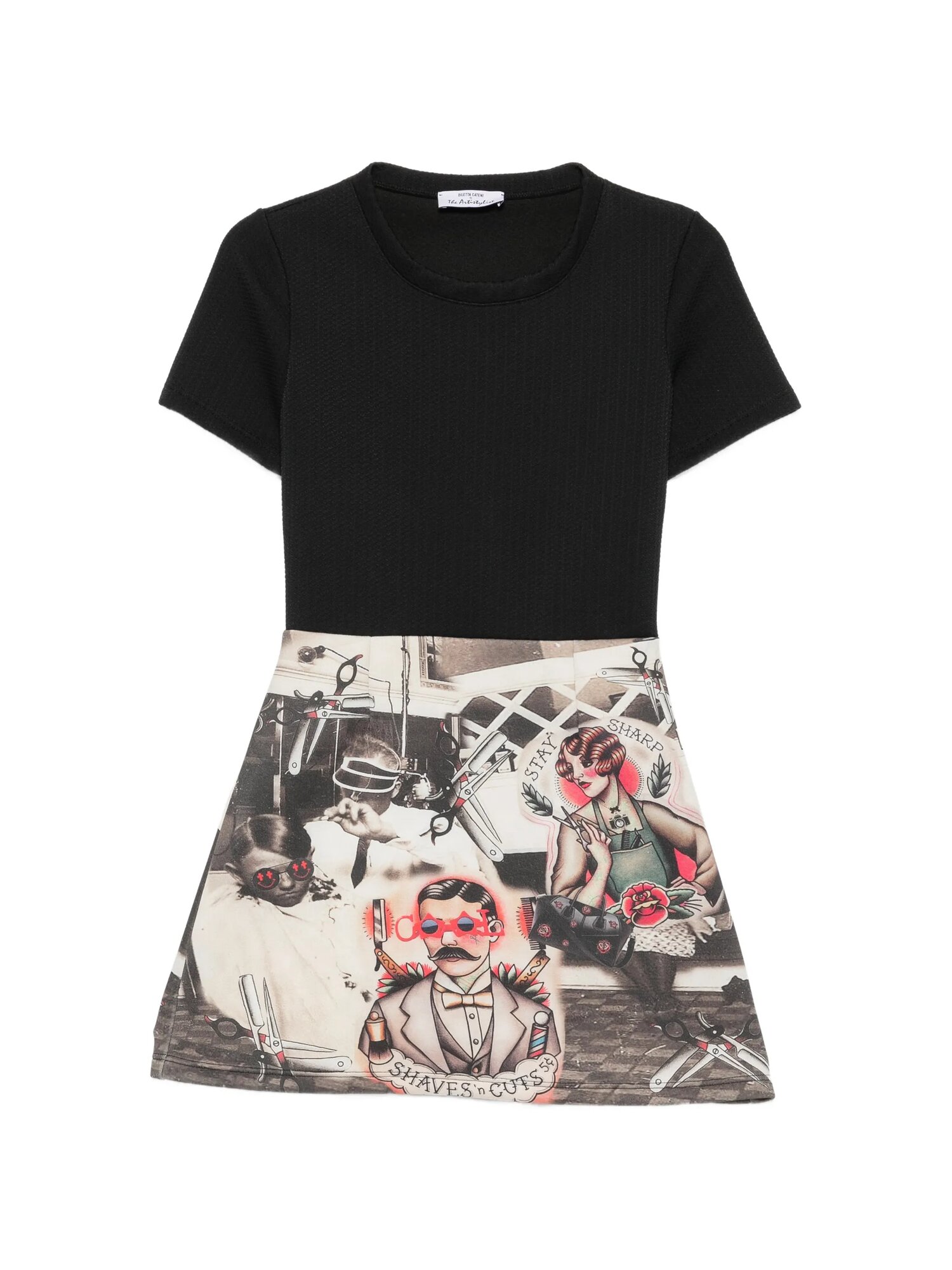 Платье The Artistylist Graphic-print short-sleeve mini dress