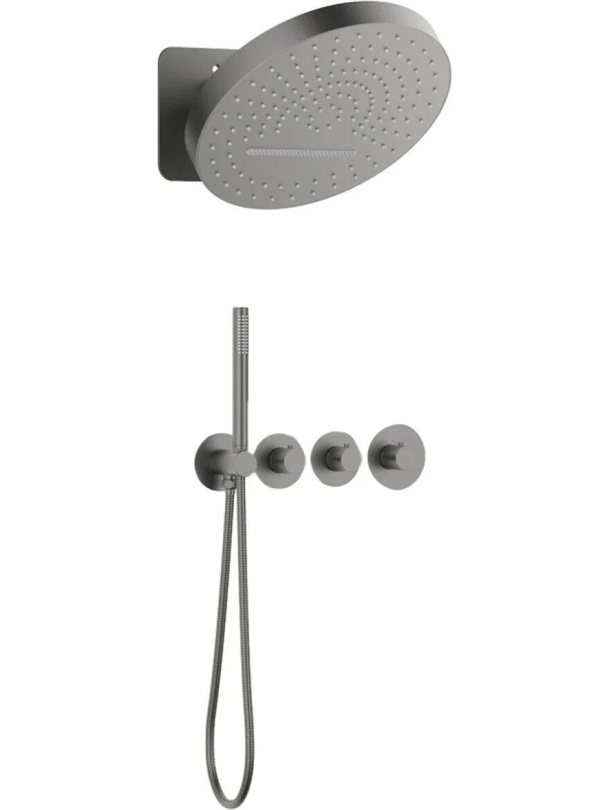 Душевой комплект Timo Saona SX-2329/18SM С внутренней частью, с термостатом, черное золото