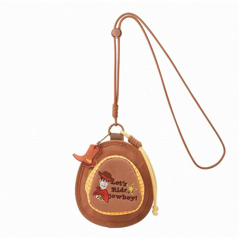 Woody plush shoulder bag with cowboy hat for casual and school days wallet