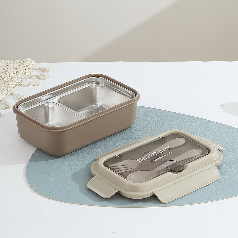 Pp highvolume double layer lunch box with logo printing for gifting and events style m