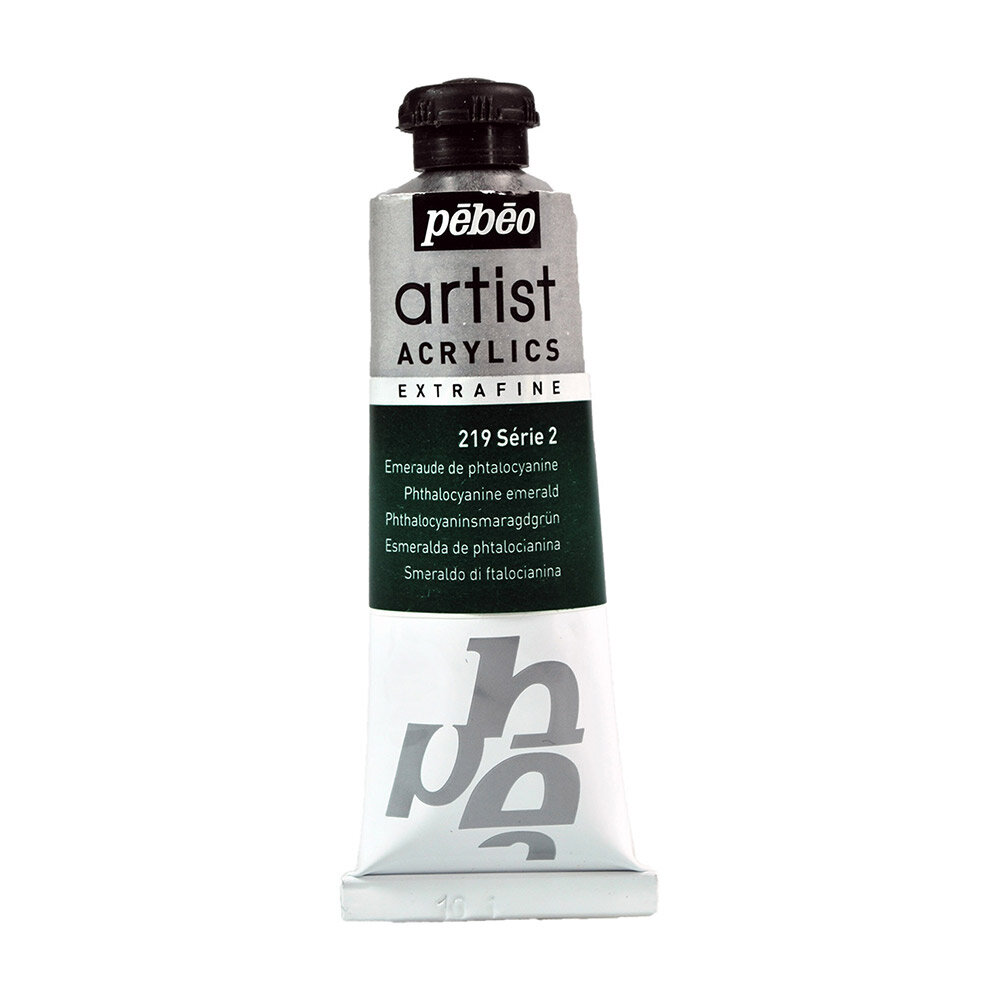 Краска акриловая Pebeo Artist Acrylics extra fine, №2, 37 мл, фталоцианин изумрудный