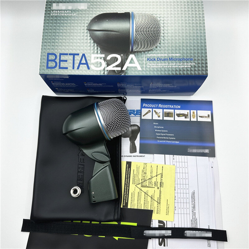 Микрофон BETA52A динамический для бас-барабана, низкочастотный, для выступлений на сцене, КТВ и студийной записи