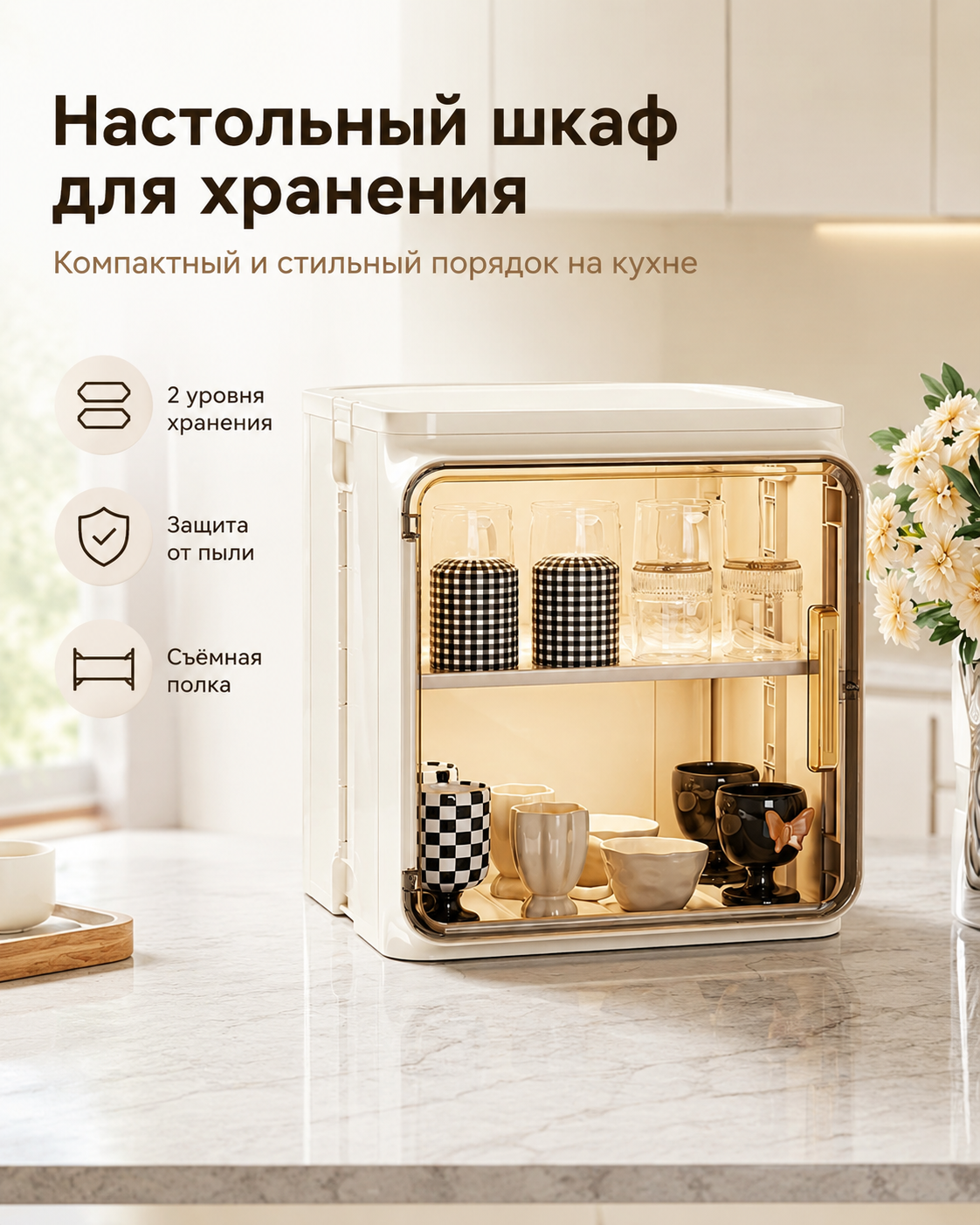 Настольная чайная чашка, стакан для воды, ящик для хранения чайного сервиза