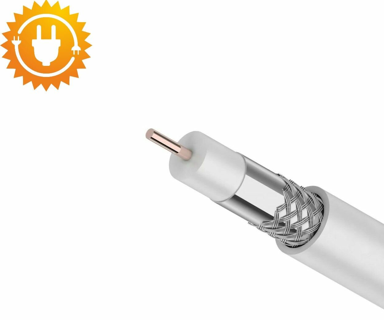 Кабель коаксиальный (100м) PROconnect RG-6U 75 Ом белый 01-2205-100