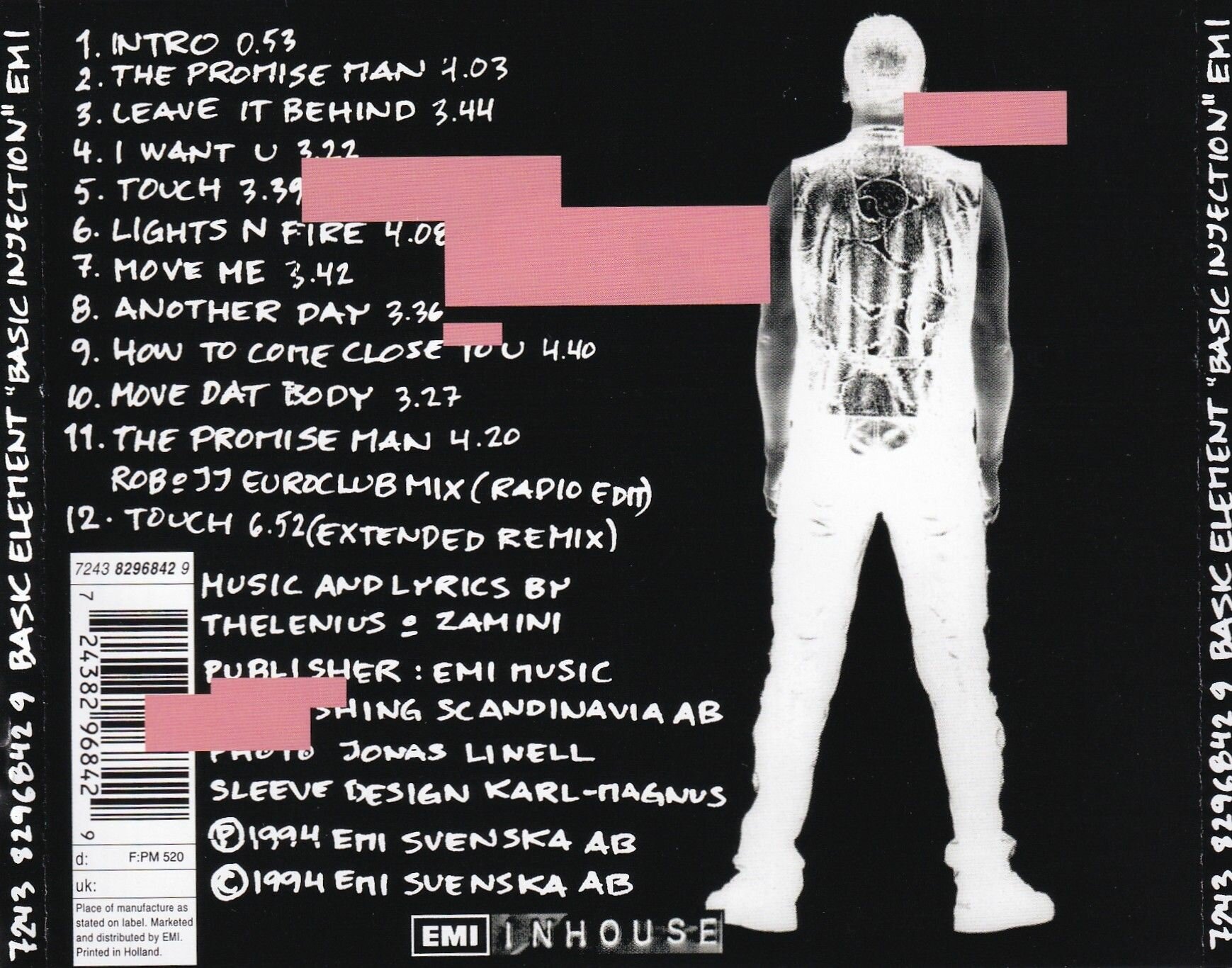 Basic Element - Basic Injection, 1994, 4-page, CD-Аудио — фото 1
