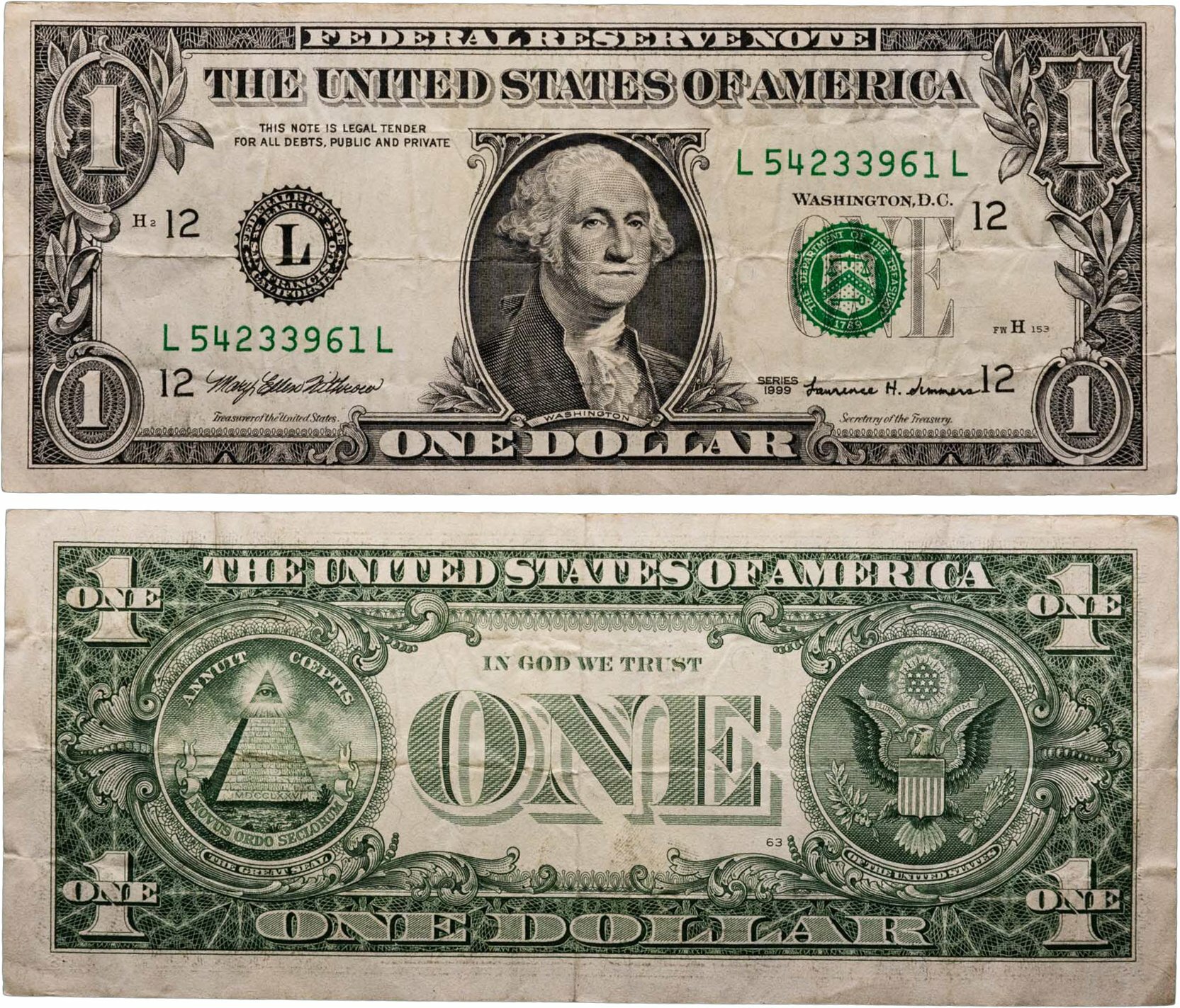 США 1 доллар 1999 L-Сан Франциско