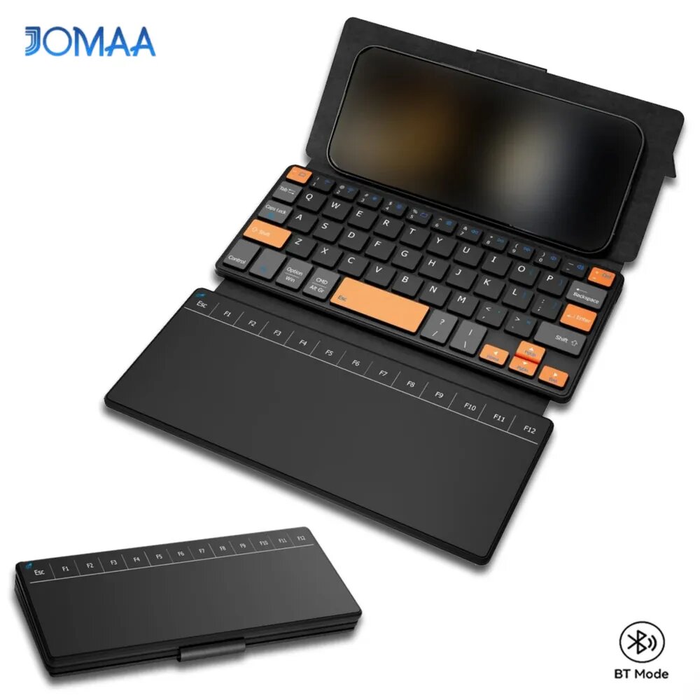 JOMAA Клавиатура беспроводная KEY236RU, (Bluebird Linear), Русская раскладка, черный матовый