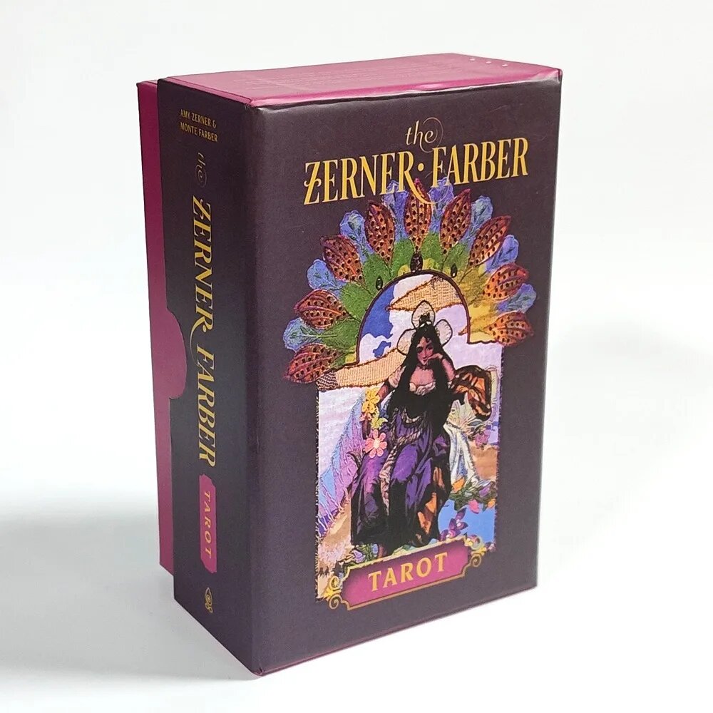 Колода Карт Таро С Двойным Тиснением Zerner-Farber, 10,5x6 См, 78 Карт, В Стиле Коллаж-арт, Инструмент Для Духовного Гадания