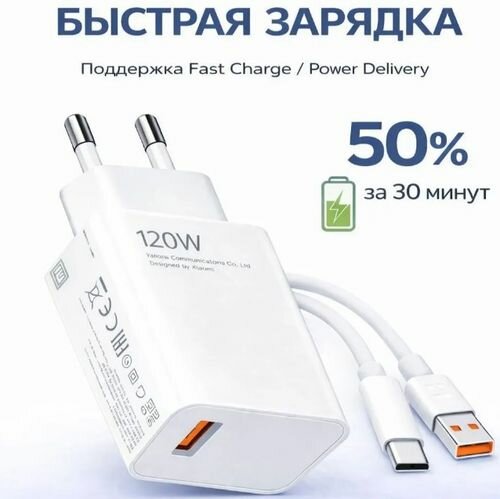 Зарядное устройство 1xUSB / type-C 120W