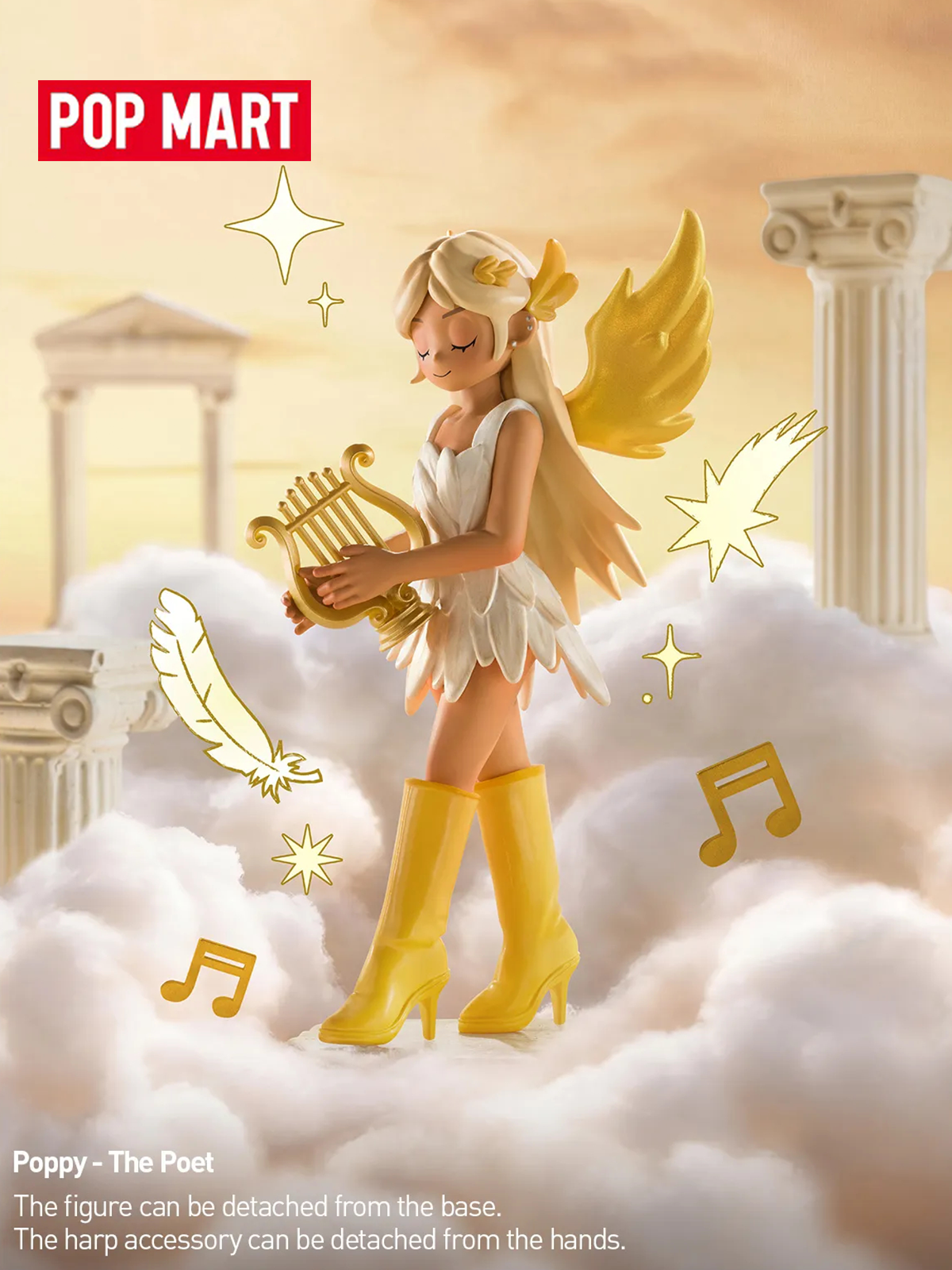 Коллекционная фигурка POP MART Peach Riot Power Chords Series Figures-Poppy The Poet，пластик