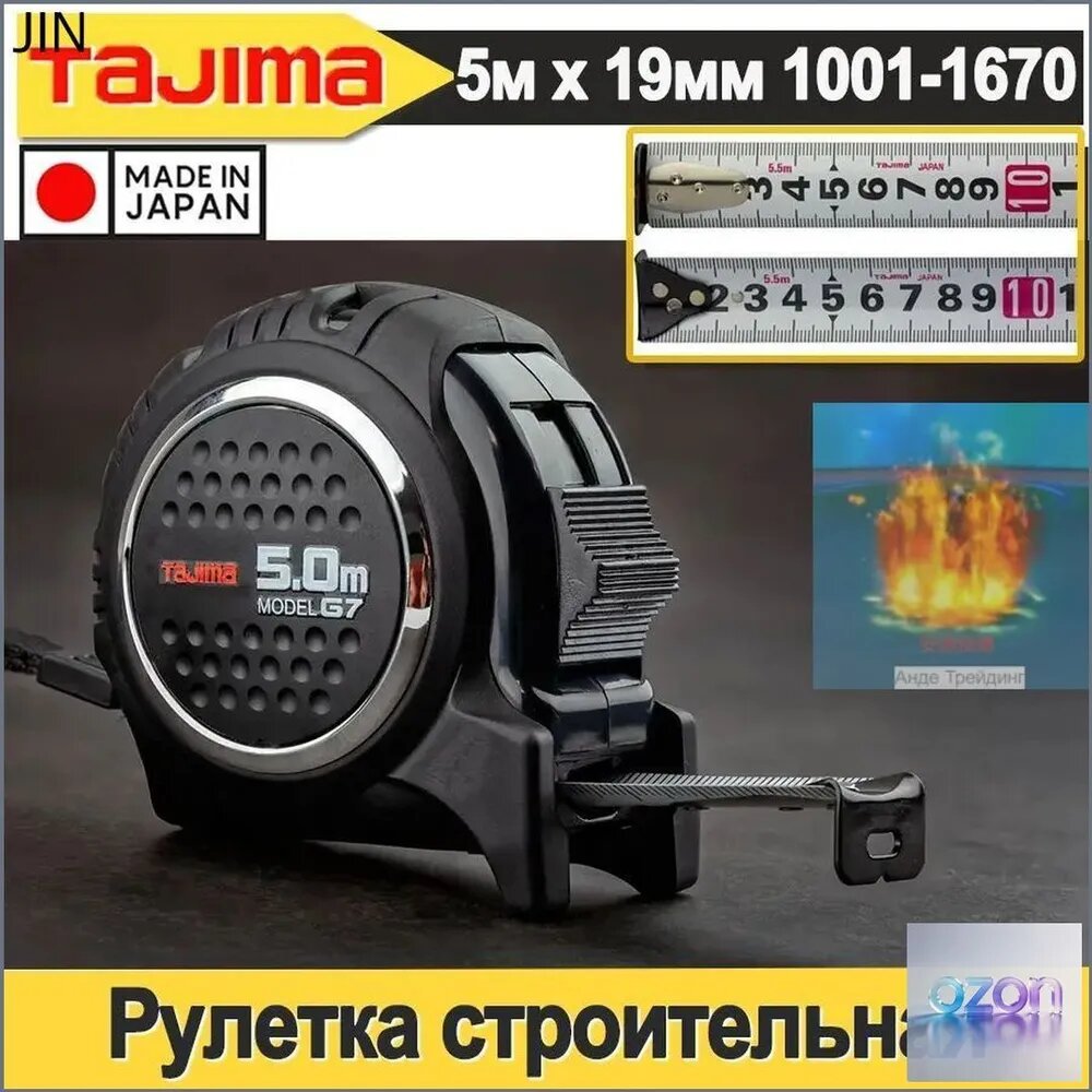 Измерительная лента Строительная 5м x 19мм