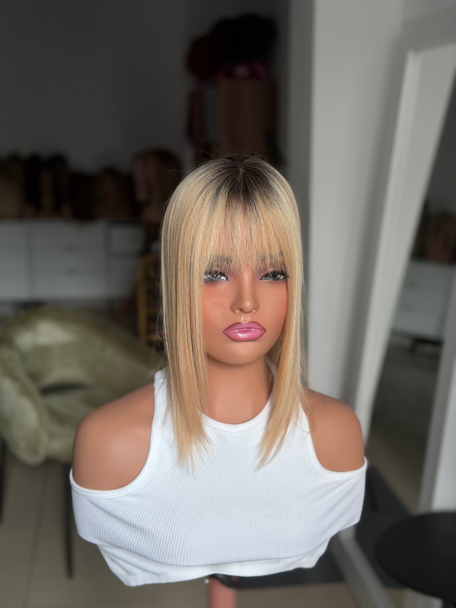 Накладка из натурального волоса PREMIUM , русая , ONLYSHAIR 30cm