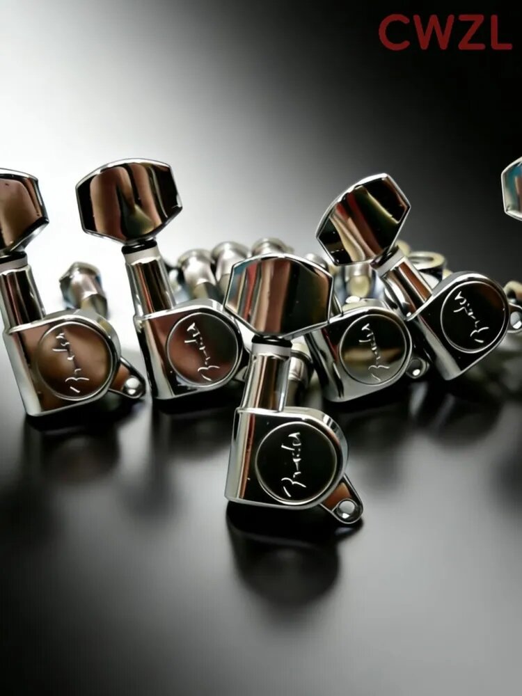 Итарные тюнеры Fender MachineHeads 6Rс полностыю закрытой ручкой, металлические колки для электро-гитары Stratocaster Telecaster