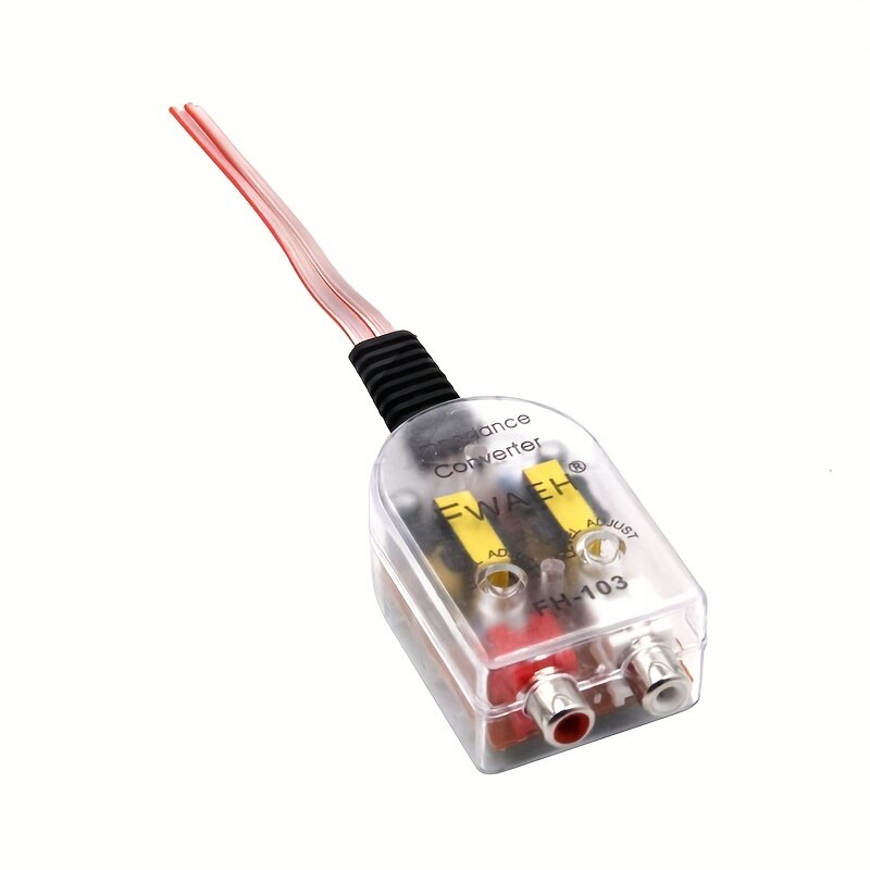 Автомобильный преобразователь аудиосигнала High-to-Low RCA для сабвуфера, 1 шт.