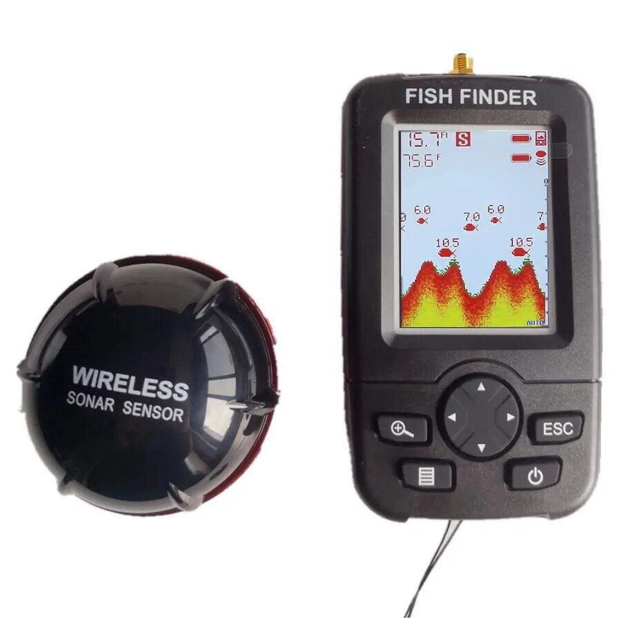 Беспроводной эхолот Fish finder можно использовать с лодками-приманками