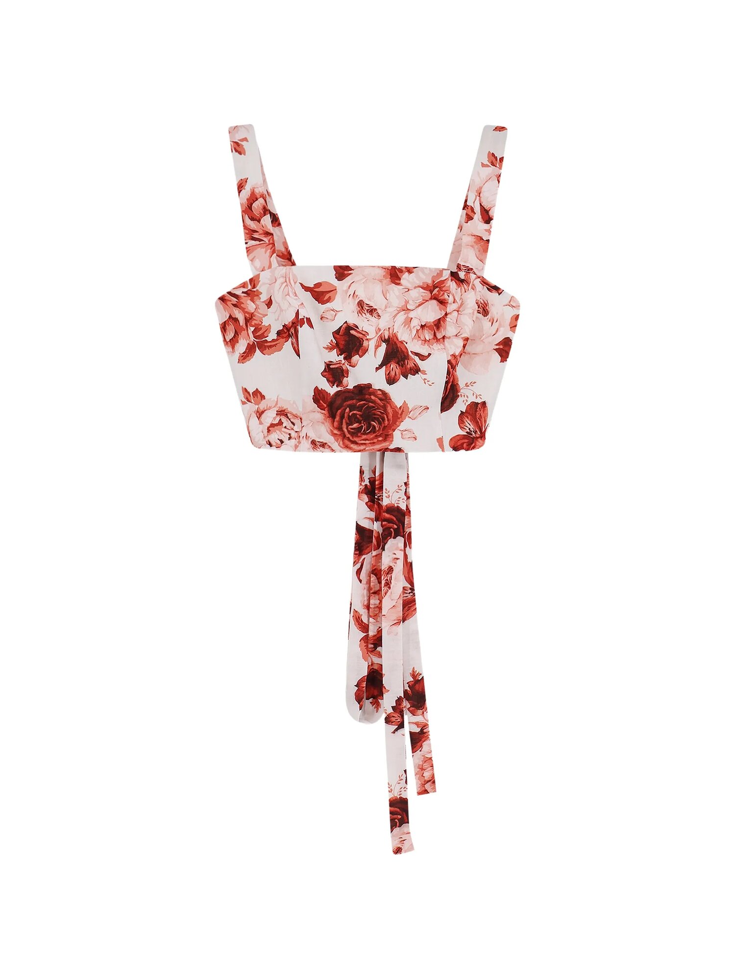 Топ Rose-print sleeveless top