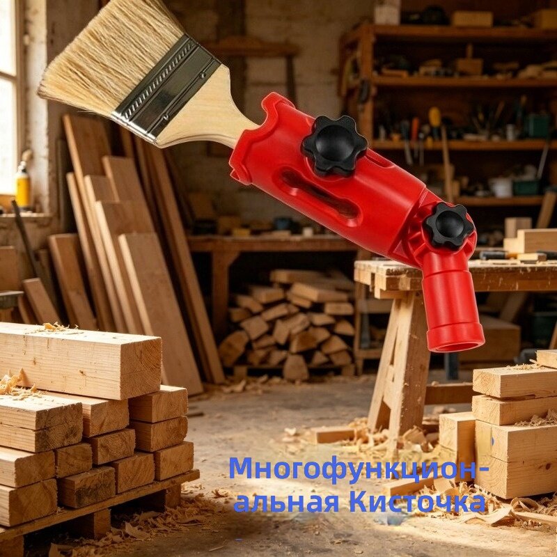 Удлинитель для малярной кисти, поворотный шарнир 180°, 2 шт. (трубка и кисть)