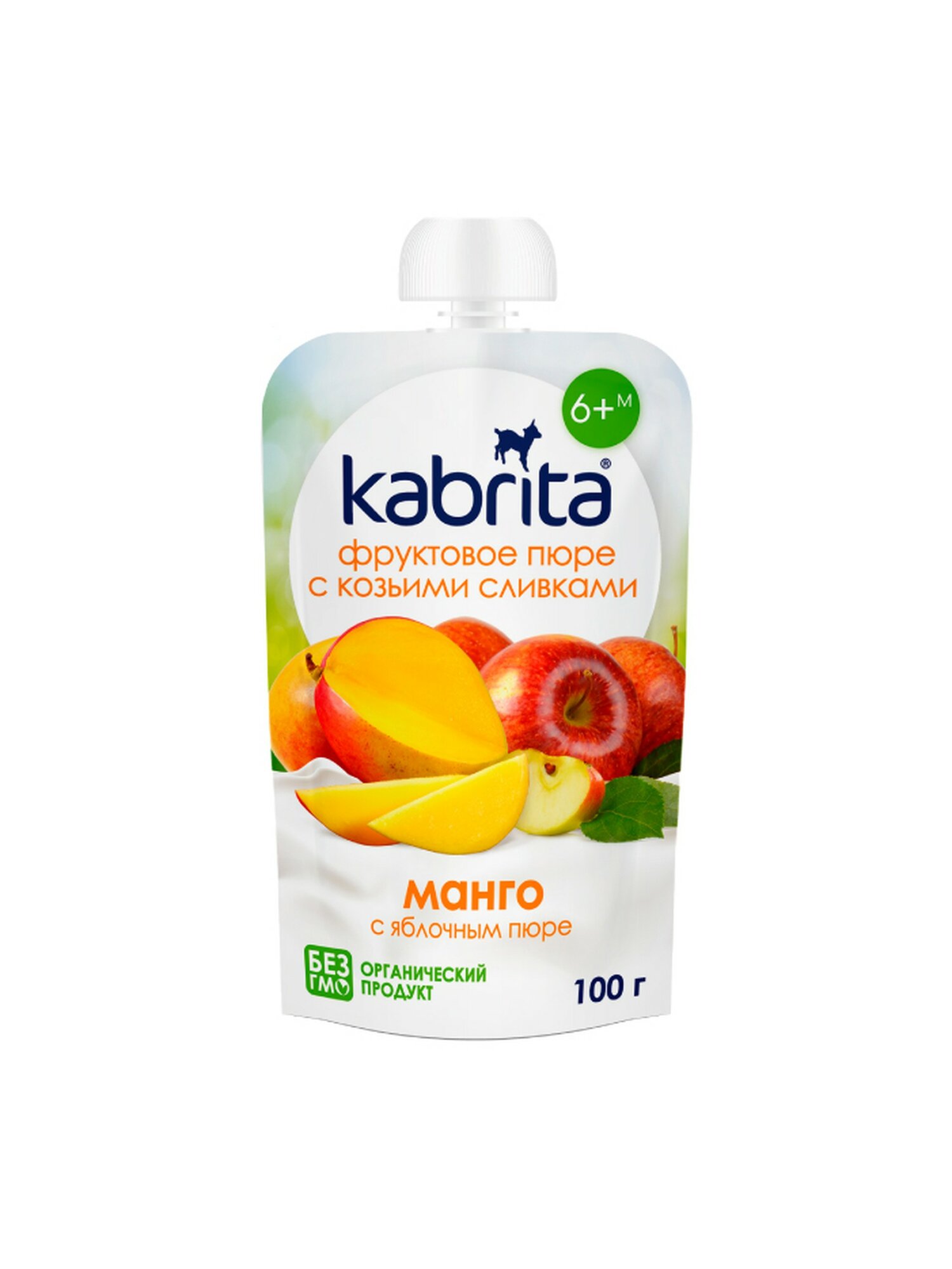 KABRITA пюре фруктовое С козьими сливками/манго С яблочным пюре 100,0