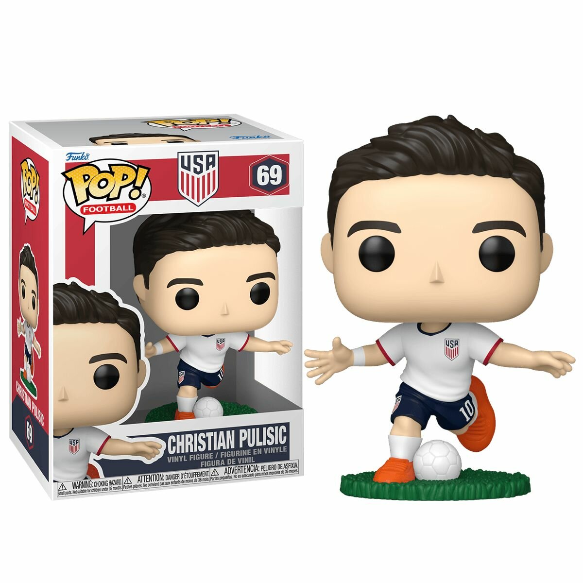 Фигурка Funko Pop Фанко поп футболист Кристиан Пулишич Christian Pulisic из команды США 69