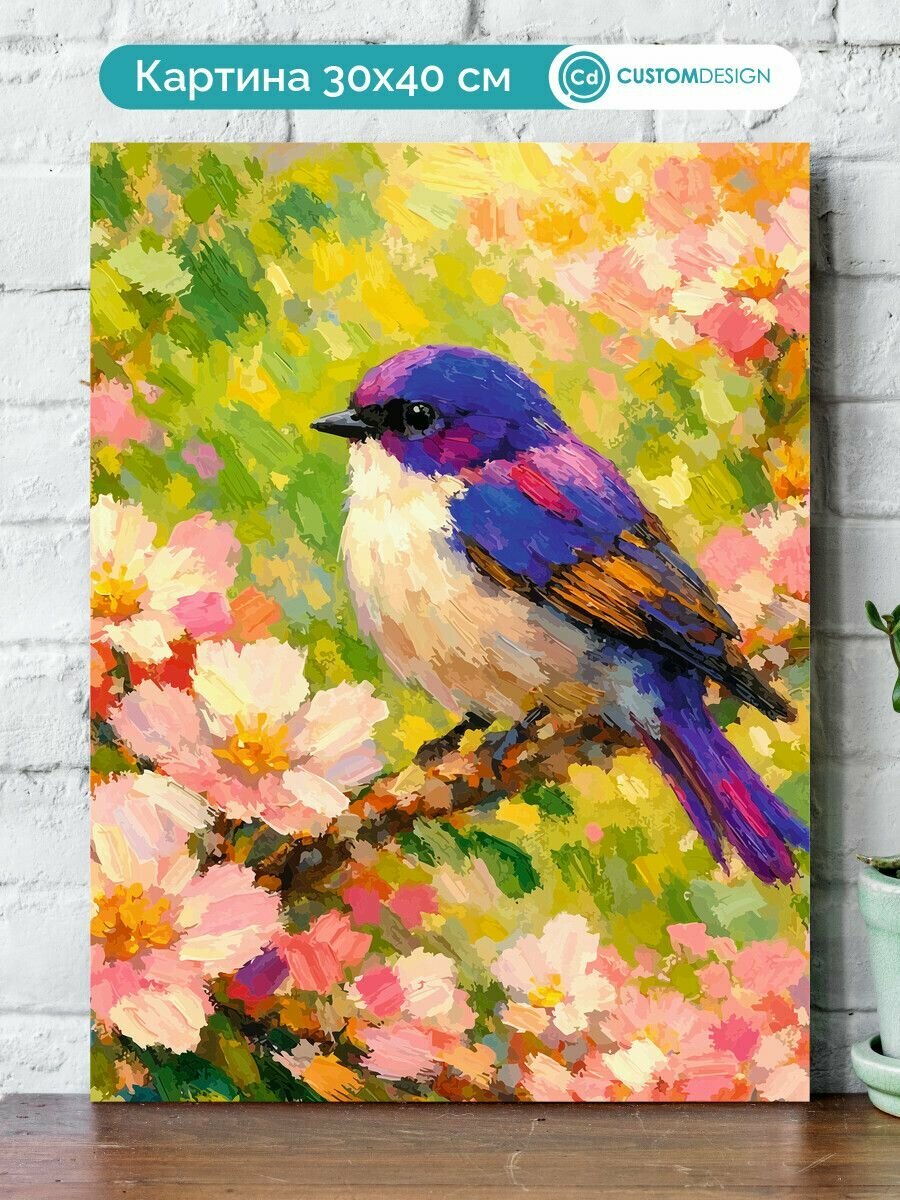 Картина на стену для интерьера Птицы 30x40 см