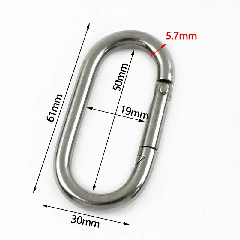 Карабины Meetee из нержавеющей стали 5/6/8/10 мм 60mm