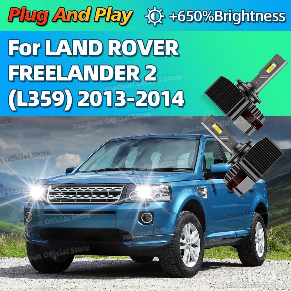 Светодиодные фары 6000K HID D3S Turbo, 30000 лм, для LAND ROVER FREELANDER 2 L359 2013-2014, обновление, Plug and Play