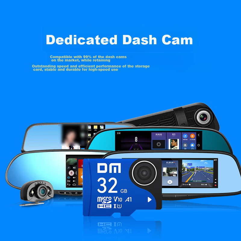 DM Daimai 32GB MicroSD карта синяя для автомобильной камеры C10 совместима с Xiaomi 360 Lingdu Версия：32 ГБЁмкость：Для